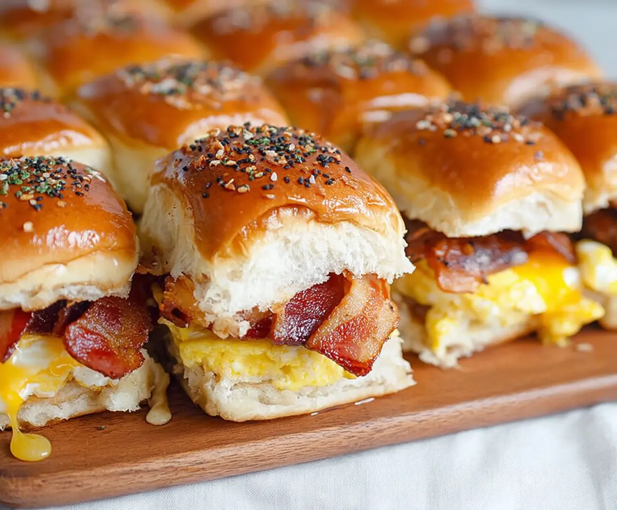 Bacon Egg & Cheese Breakfast Sliders Recipe | Easy & Delicious