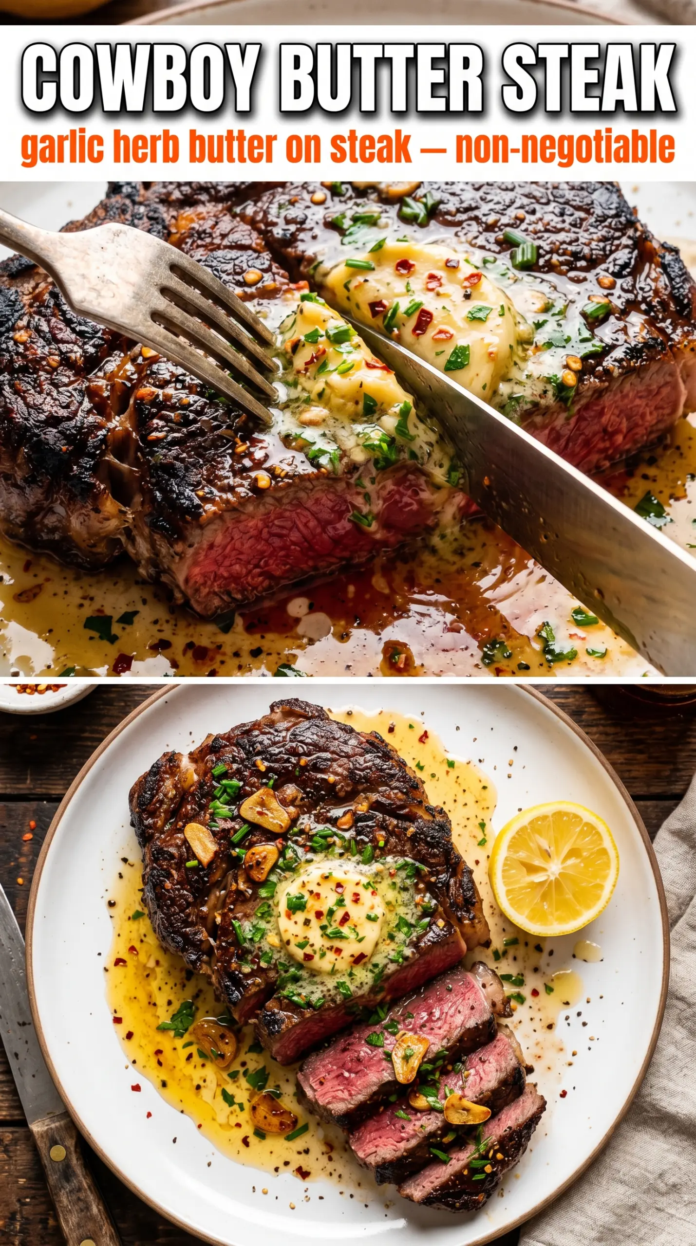 Cowboy Butter Steak (Cast Iron Basted Ribeye)